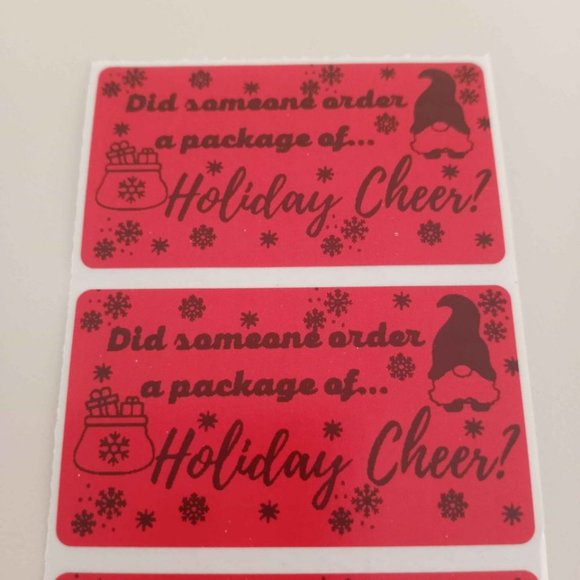 Office | 10 Holiday Cheer Shipping Labels Thermal Packaging Stickers ...